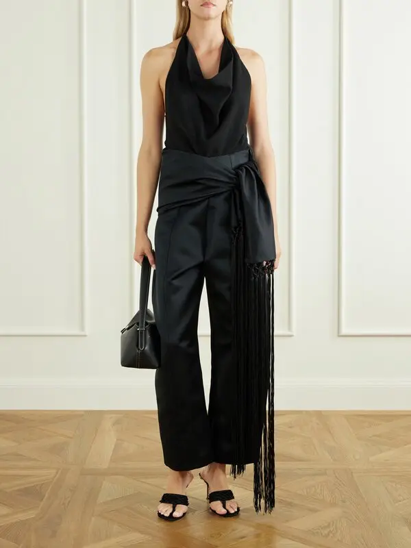 ILKYAZ OZEL Assisi Draped Crepe Top