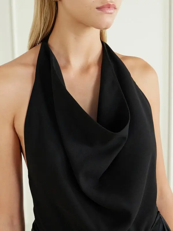ILKYAZ OZEL Assisi Draped Crepe Top