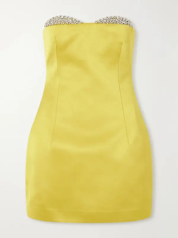 ILKYAZ OZEL Noelie Embellished Satin Mini Dress