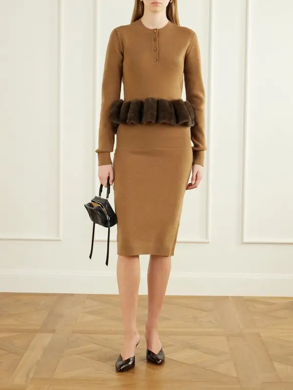 Stella McCartney Wool Midi Skirt