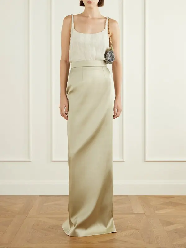 ILKYAZ OZEL Sirena Satin Maxi Skirt