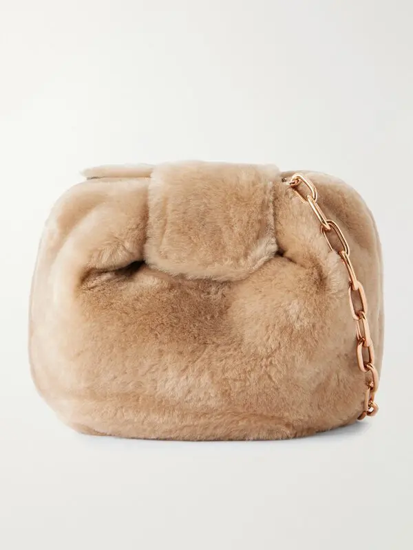 Gabriela Hearst Soft Demi Shearling Clutch