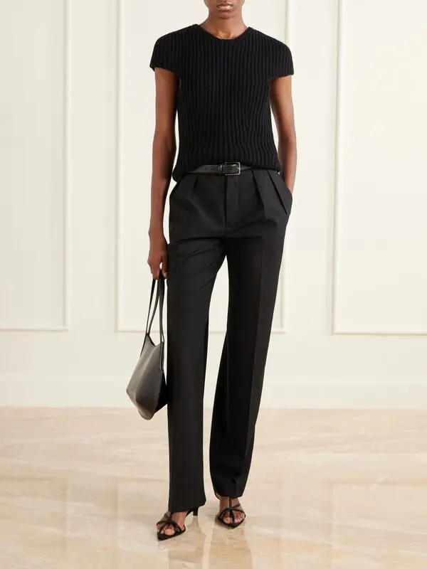 JIL SANDER Ribbed Wool Blouse