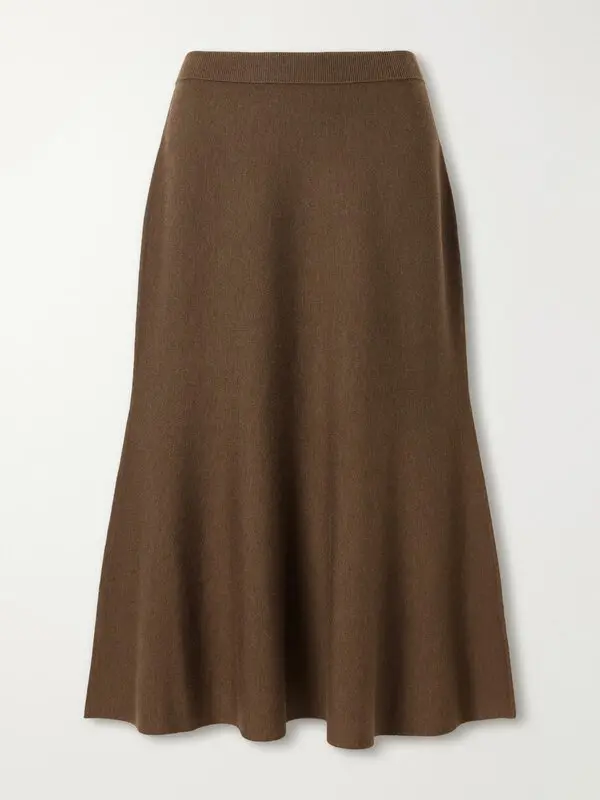 Simkhai Ribbed Wool Midi Skirt