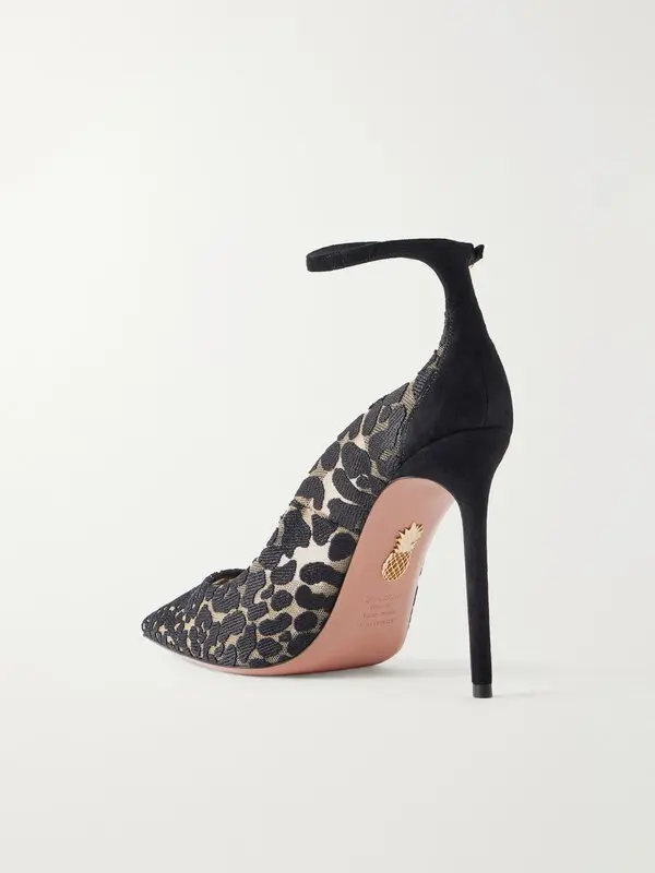 AQUAZZURA Panthera 105 Leopard-print Leather Pumps