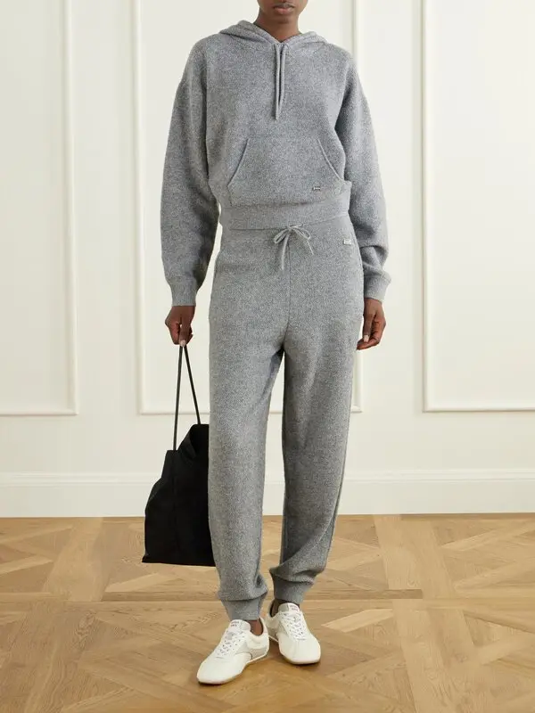 Victoria Beckham Wool And Cashmere-blend Track Pants