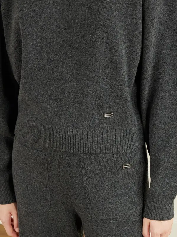Victoria Beckham Lana Ribbed Wool And Cashmere-blend Sweater