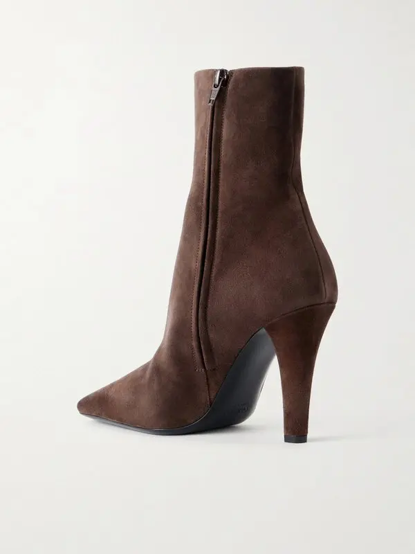 Saint Laurent Jill 95 Suede Ankle Boots