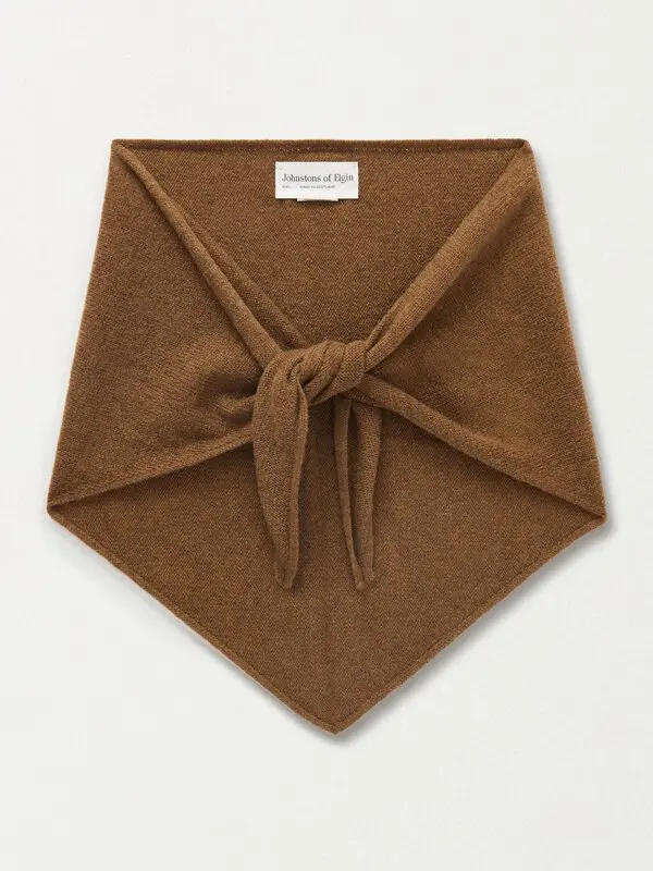 Johnstons Of Elgin Reel Cashmere Scarf - Brown