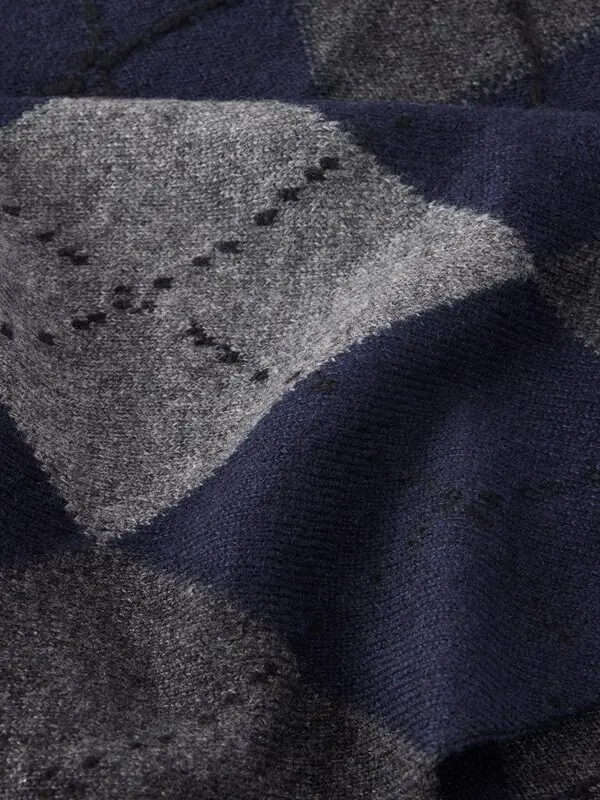 Johnstons Of Elgin Clan Checked Cashmere Scarf