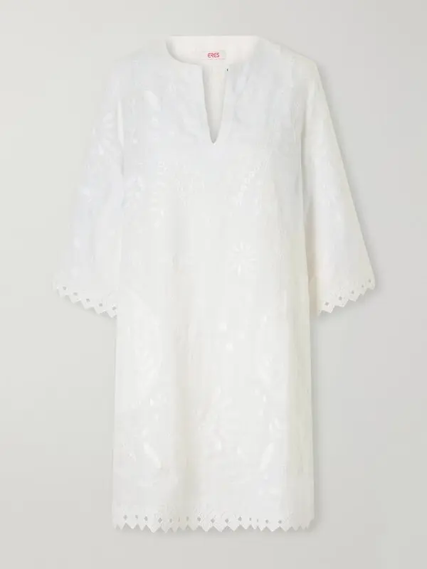 ERES Embroidered Linen Kaftan
