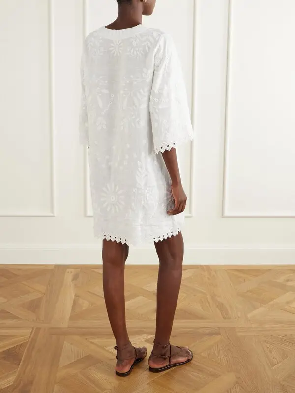 ERES Embroidered Linen Kaftan