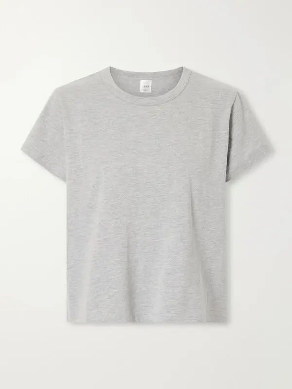 LESET Margo Cotton-jersey T-shirt - Gray