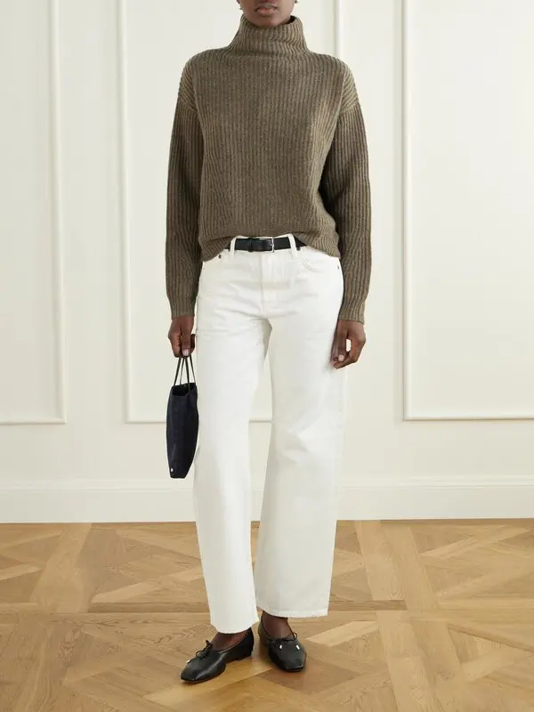 Le Kasha Verbier Ribbed Cashmere Turtleneck Sweater