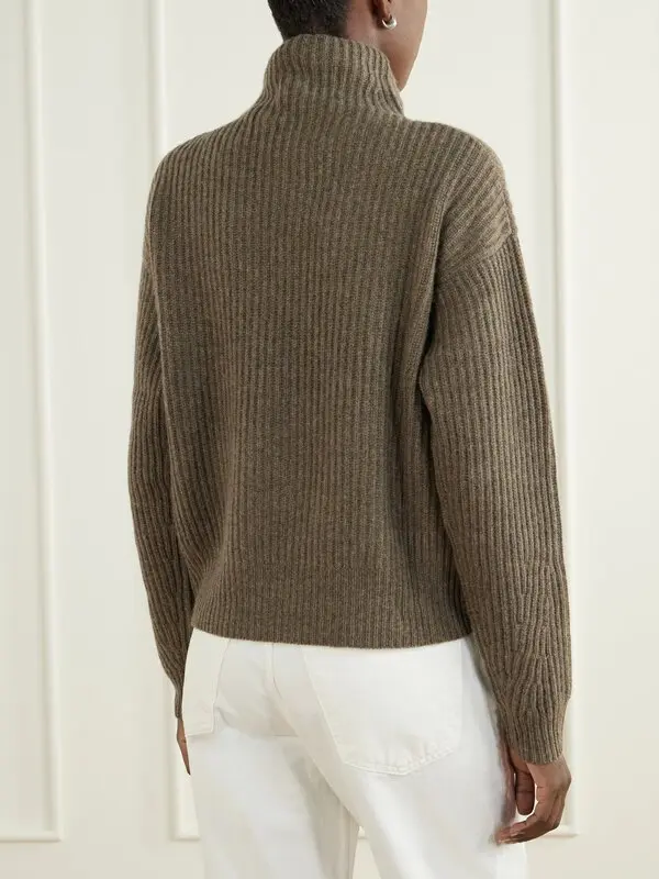 Le Kasha Verbier Ribbed Cashmere Turtleneck Sweater