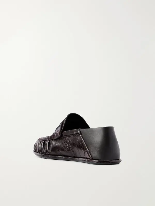 Saint Laurent Logo-embellished Leather Penny Loafers