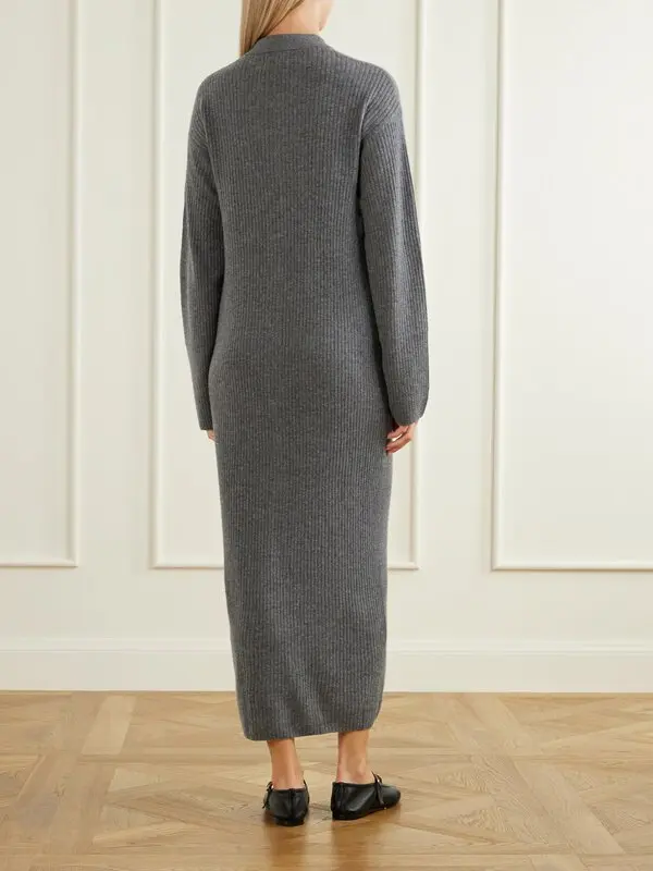 Le Kasha Jamua Ribbed Cashmere Maxi Dress
