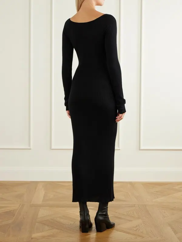 Le Kasha Ternil Ribbed Cashmere Maxi Dress