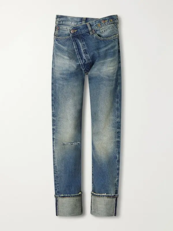 R13 Cuffed Crossover Jean X Straight-leg Jeans