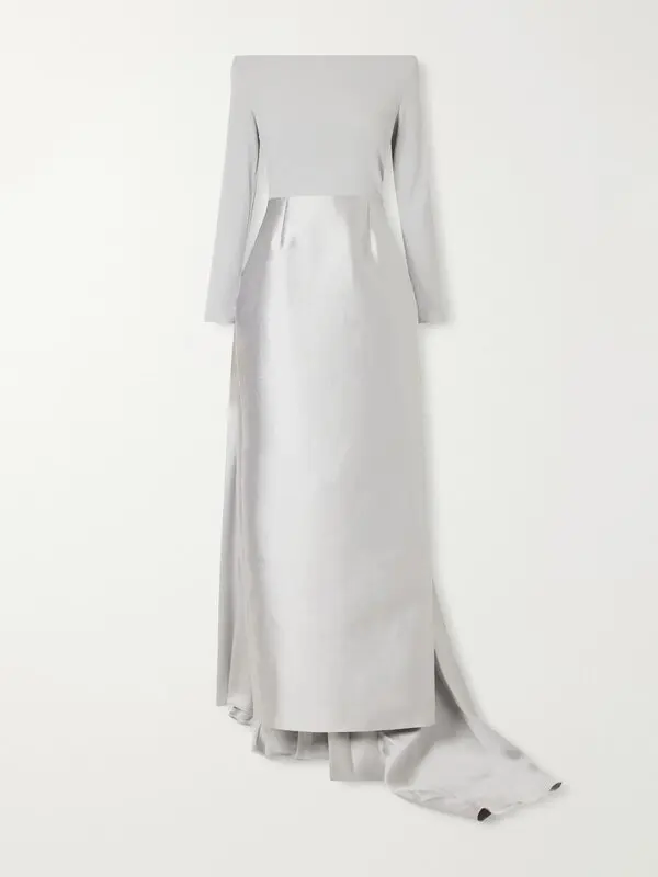 Solace London Winslow Off-the-shoulder Crepe Gown