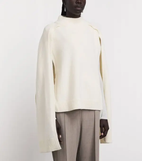 Source Unknown Wool Cape Noa Sweater - Ivory