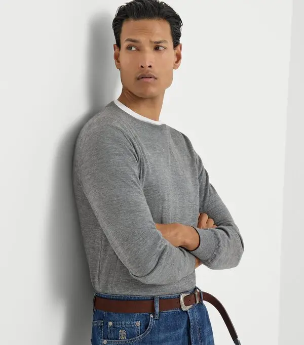 Brunello Cucinelli Cashmere-silk Crew-neck Sweater