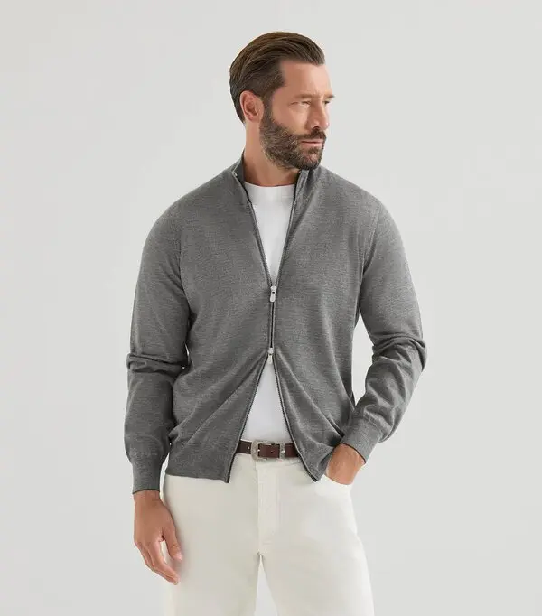 Brunello Cucinelli Cashmere-silk Zip-up Cardigan