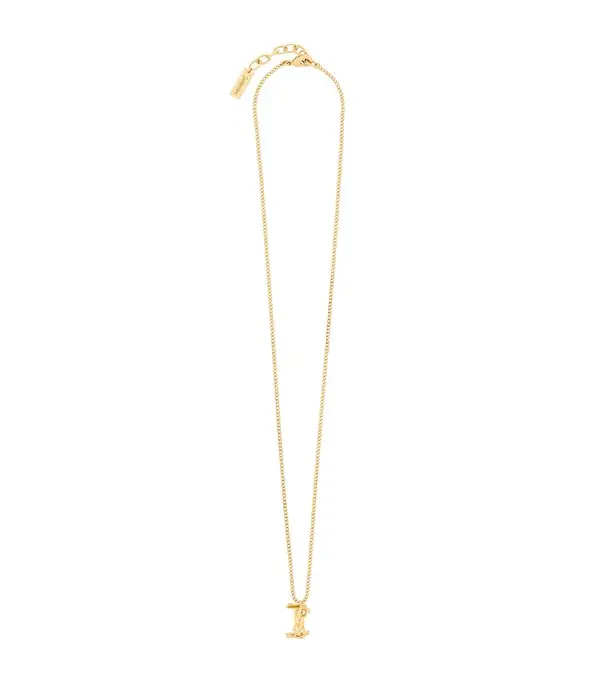 Saint Laurent Twist Cassandre Necklace - Metallic