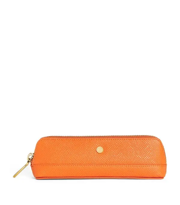 Harrods Slim Leather Pencil Case