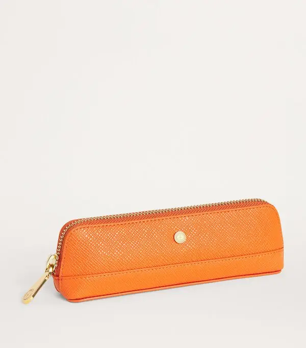 Harrods Slim Leather Pencil Case