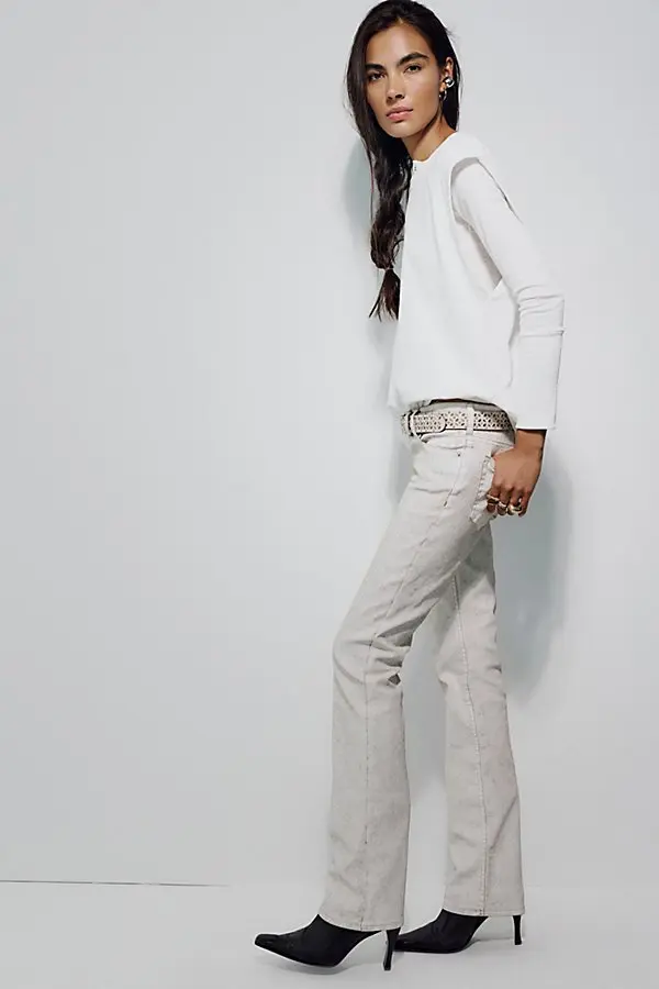 We The Free Sloane Coated Stacked Skinny Jeans At - White Lightning