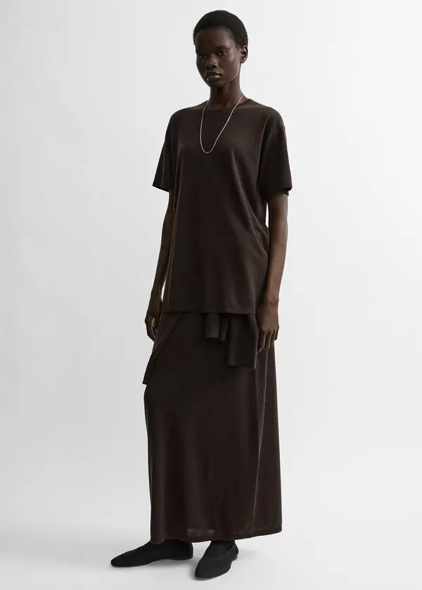 TOTEME Cashmere-infused Lyocell Knit T-shirt