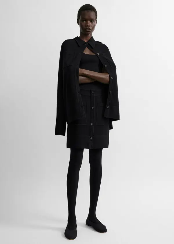 TOTEME Buttoned Cashmere Skirt