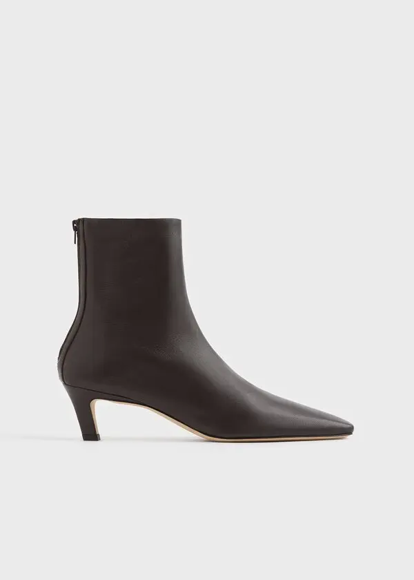 TOTEME Nappa Mid-heel Boots - Bark