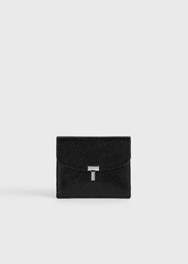 TOTEME T-lock Palmellato-patent Cardholder - Black