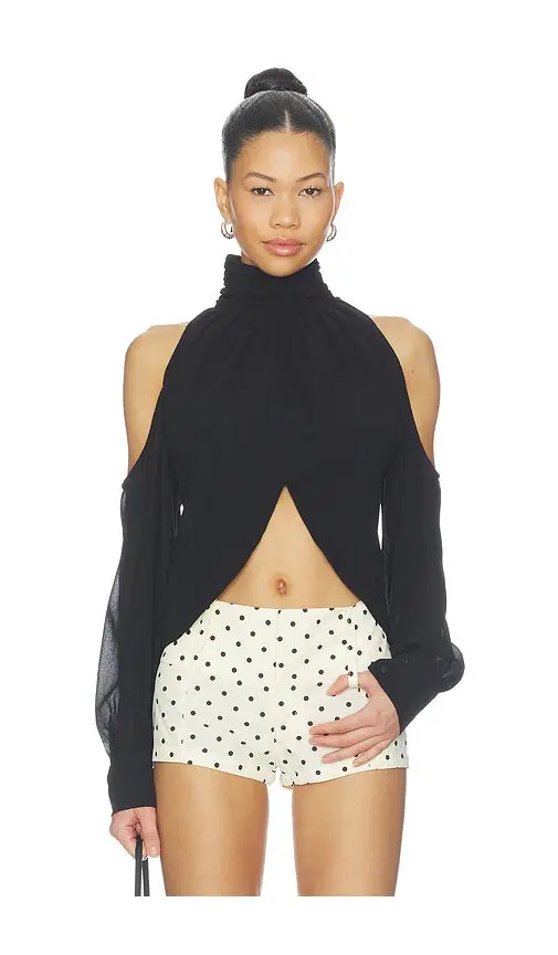 MORE TO COME Chiara Cold Shoulder Top In . Also