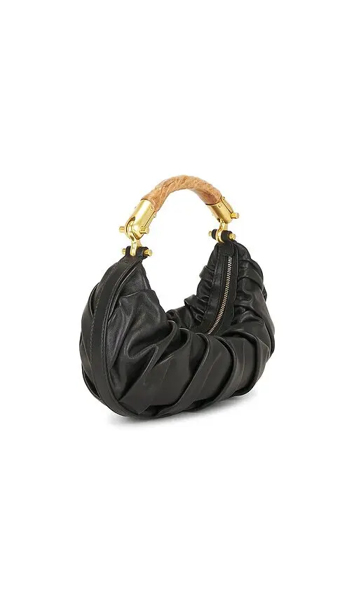 Balmain Medium Ebene Calfskin Hobo