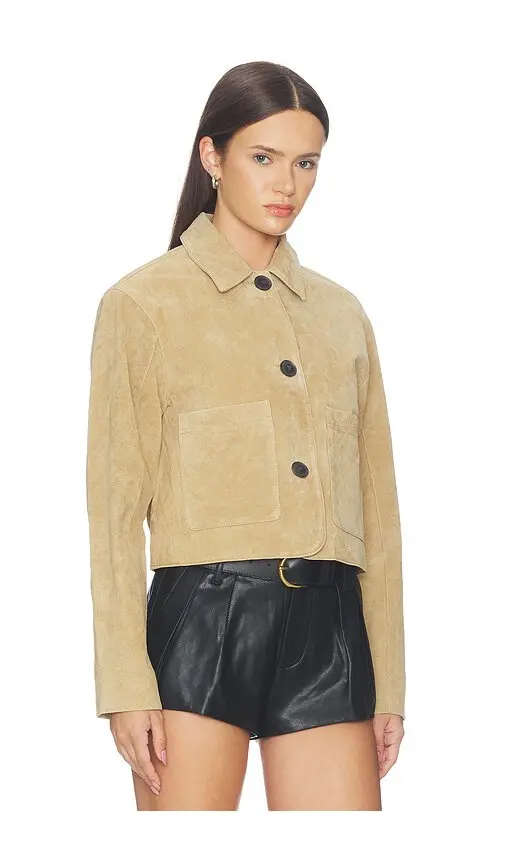 Blanknyc Leather Suede Jacket - Tan
