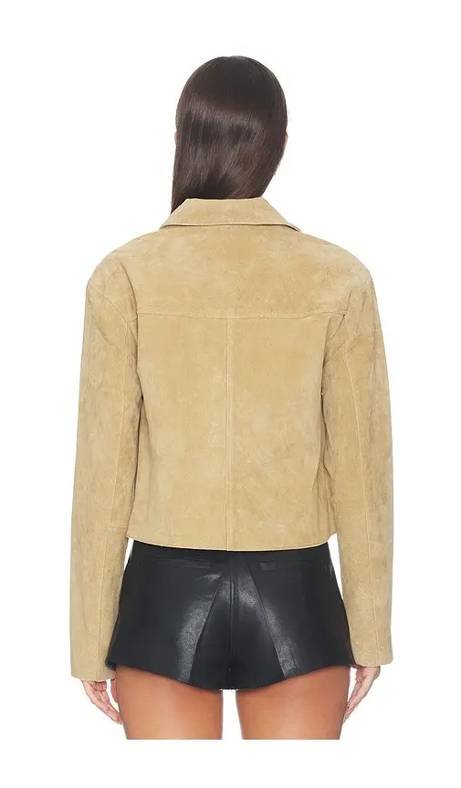 Blanknyc Leather Suede Jacket - Tan