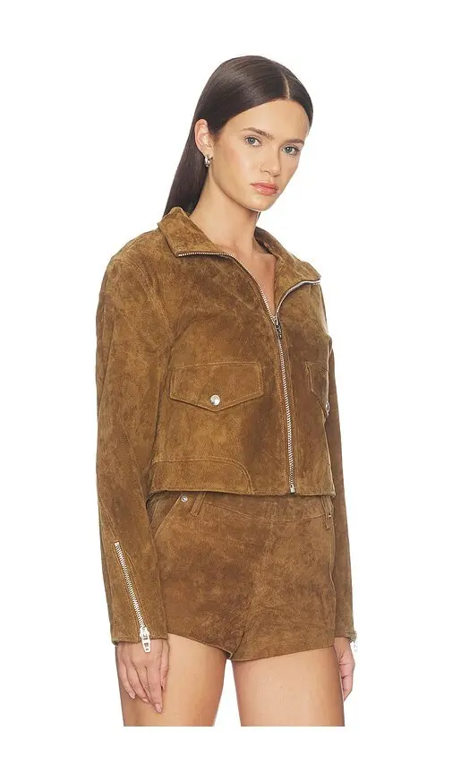 Blanknyc Suede Moto Jacket - Brown