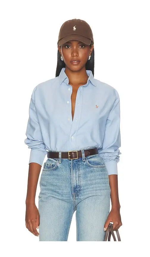 Polo Ralph Lauren Long Sleeve Button Front Shirt In . Also - Blue