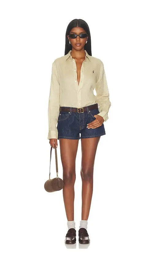Polo Ralph Lauren Linen Button Front Shirt In . Also