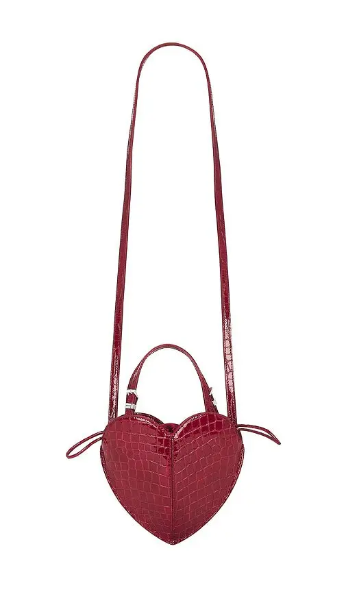 ROTATE BY BIRGER CHRISTENSEN Patent Croco Heart Bag - Wine
