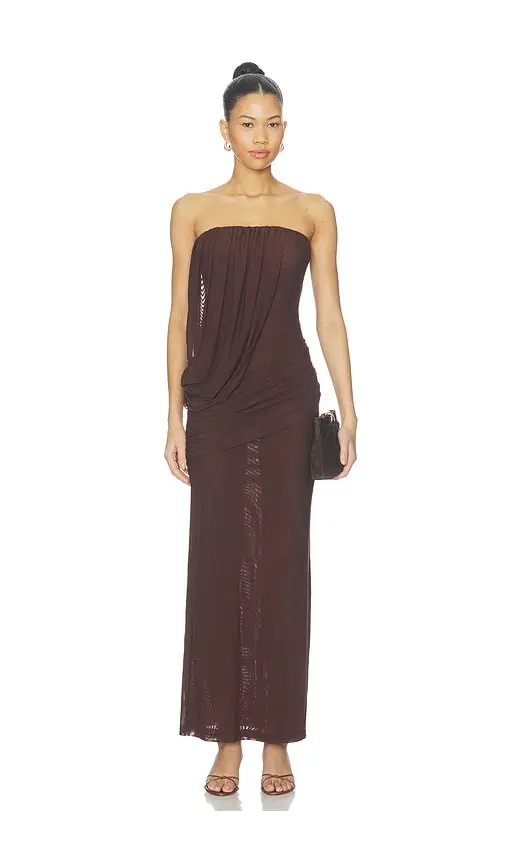 Superdown Mavro Strapless Maxi Dress In . Also