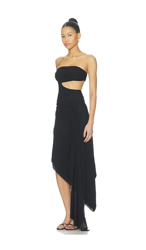 Superdown Janae Strapless Midi Dress In . Also
