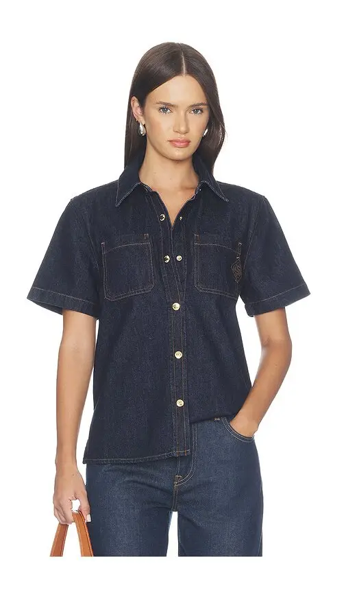 Casablanca Denim Shirt In . Also - Blue