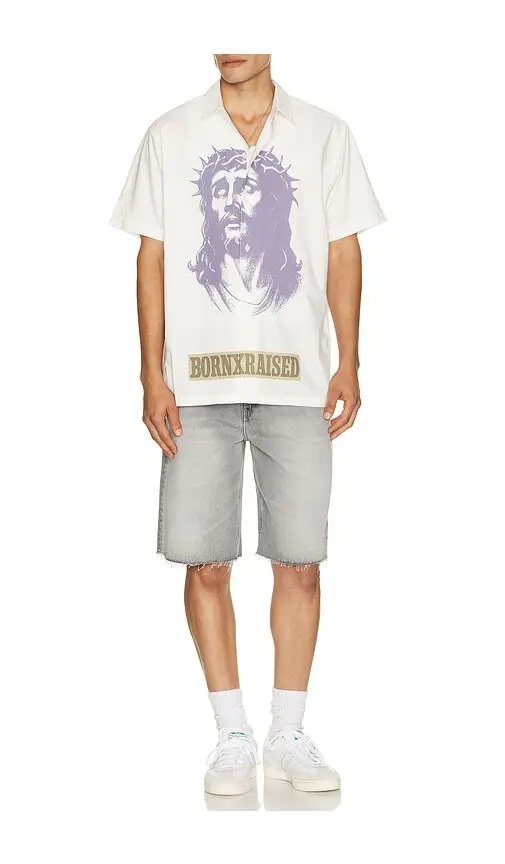 BORN X RAISED Salvation Button Up In . Also