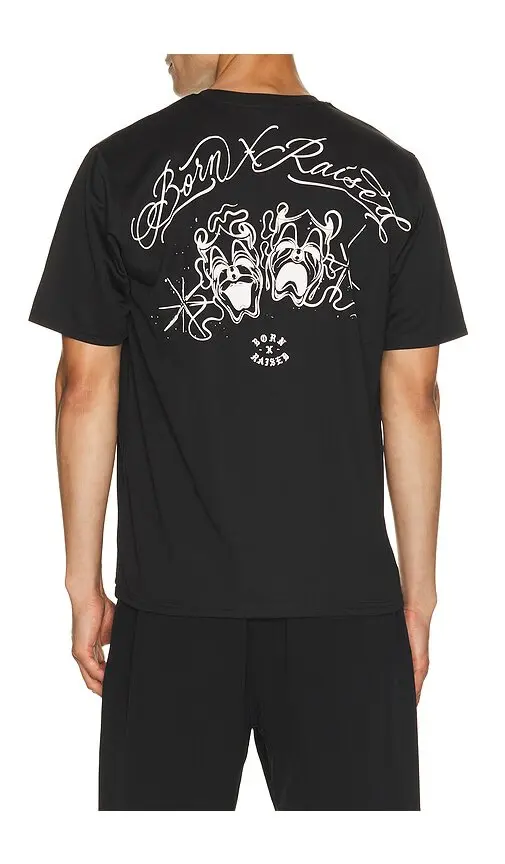 BORN X RAISED Bxr Sport: High Highs Performance Tee In . Also - Black