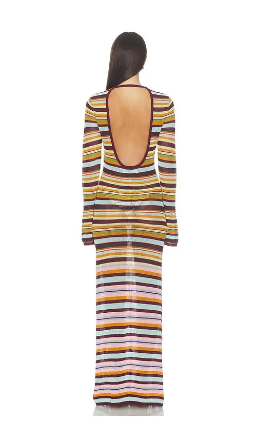 Beach Riot Joia Striped Crochet Knit Maxi Dress