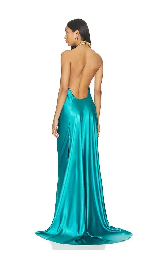 BRONX BANCO Amara Backless Gown In . Also